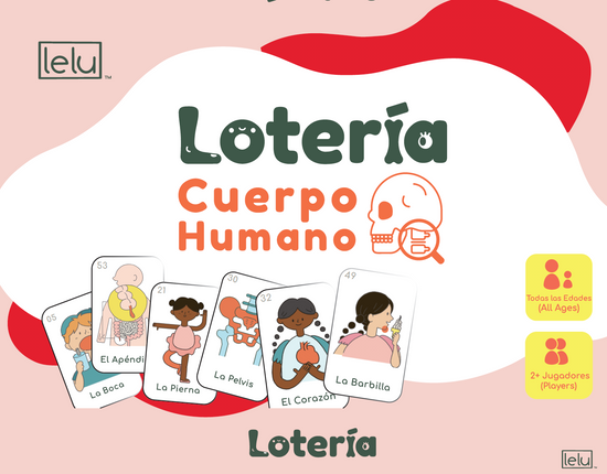 Lotería Cuerpo Humano (Human Bingo in Spanish) – Lelu